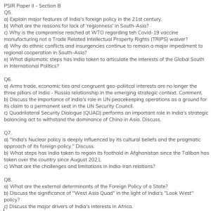 PSIR Optional 2023 Question Paper Analysis - Politics for India